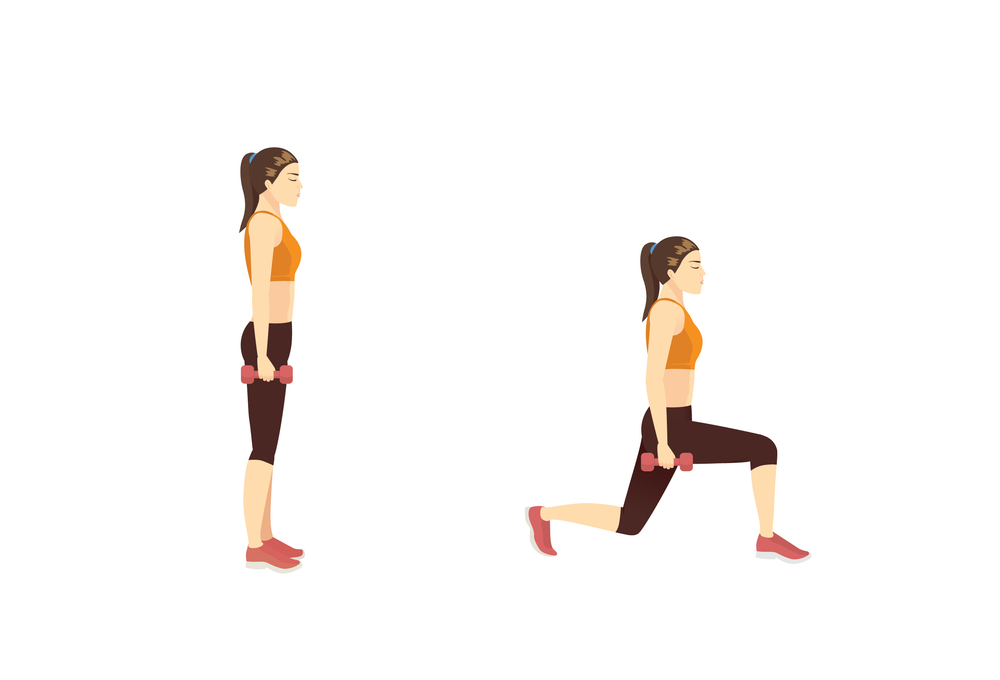 Dumbbell Reverse Lunge Exercise NZQPB